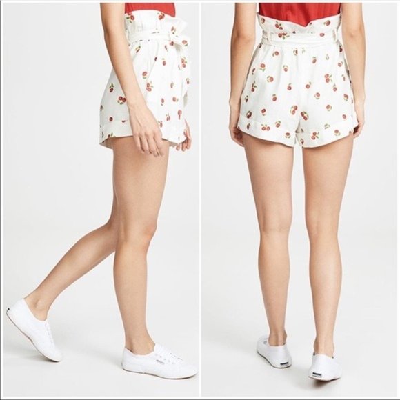 Anthropologie | Shorts | Farm Rio Mini Pitanga Paper Bag Shorts | Poshmark